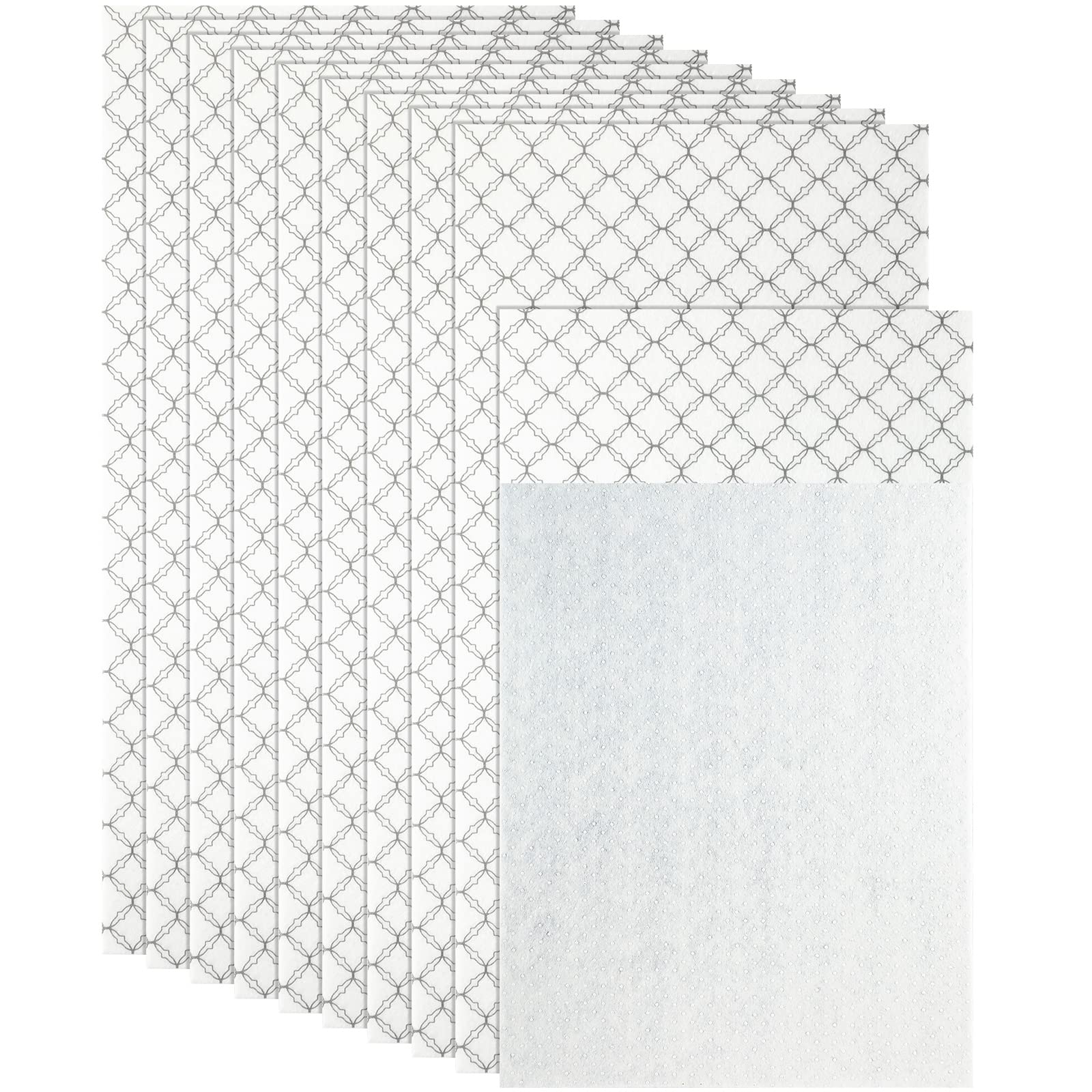 Amyhill 10 Pcs Refrigerator Liners Refrigerator Shelf Liners Absorbent Fridge Liner Refrigerator Mats Washable Fridge Drawer Liners for Shelves, Kitchen, Home, Cabinet, Trays(Stylish, 12 x 24 Inch)