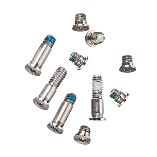 balikha 10 Pieces Replace Bottom Case Cover Screws Metal Components for 13in A1932 Accessories, Argent