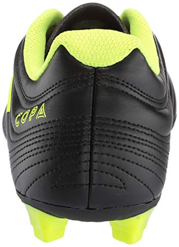 adidas Men's Copa 19.4 Firm Ground, Black/Silver Metallic/Solar Yellow, 9 M US