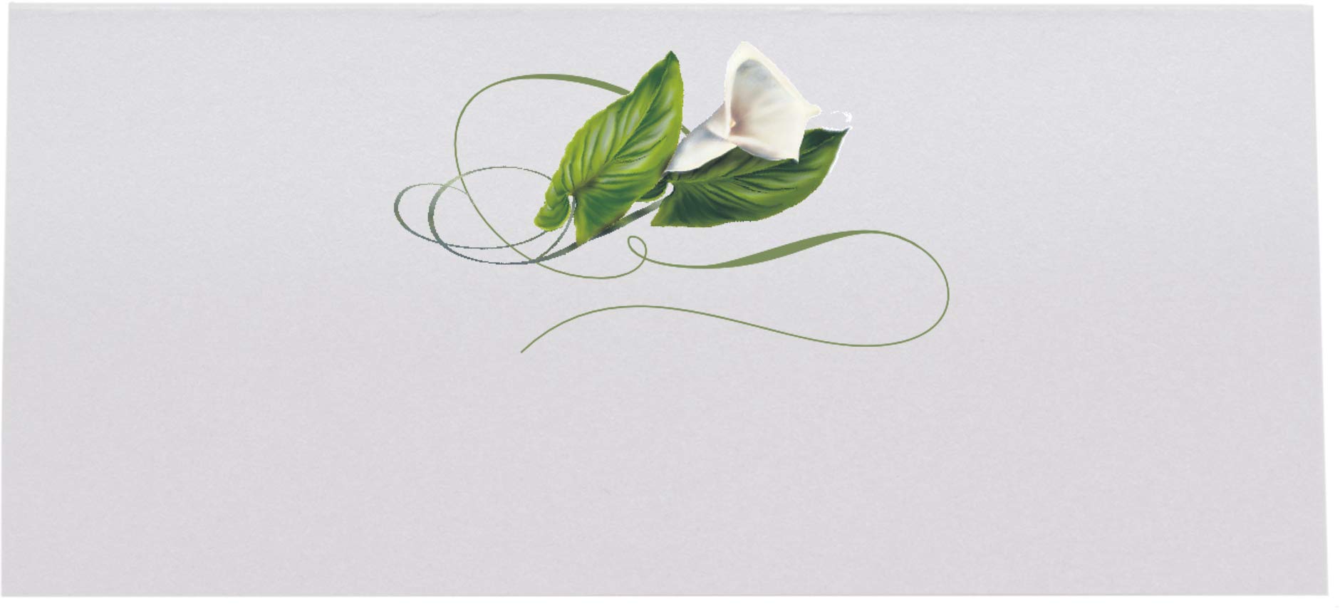 Calla Lily Swirl Printable Place Cards, Set of 60 (10 Sheets), Laser & Inkjet Printers - Wedding, Party, Dinner, and Special Events - Made in the USA