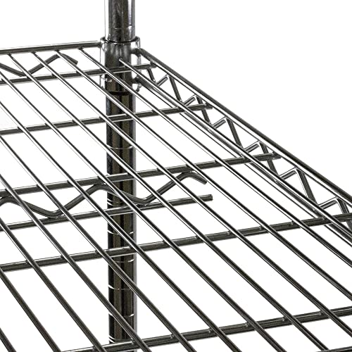 Shelving Inc. 12" d x 18" w x 84" h Chrome Wire Shelving with 5 Tier Shelves, Weight Capacity 800lbs Per Shelf