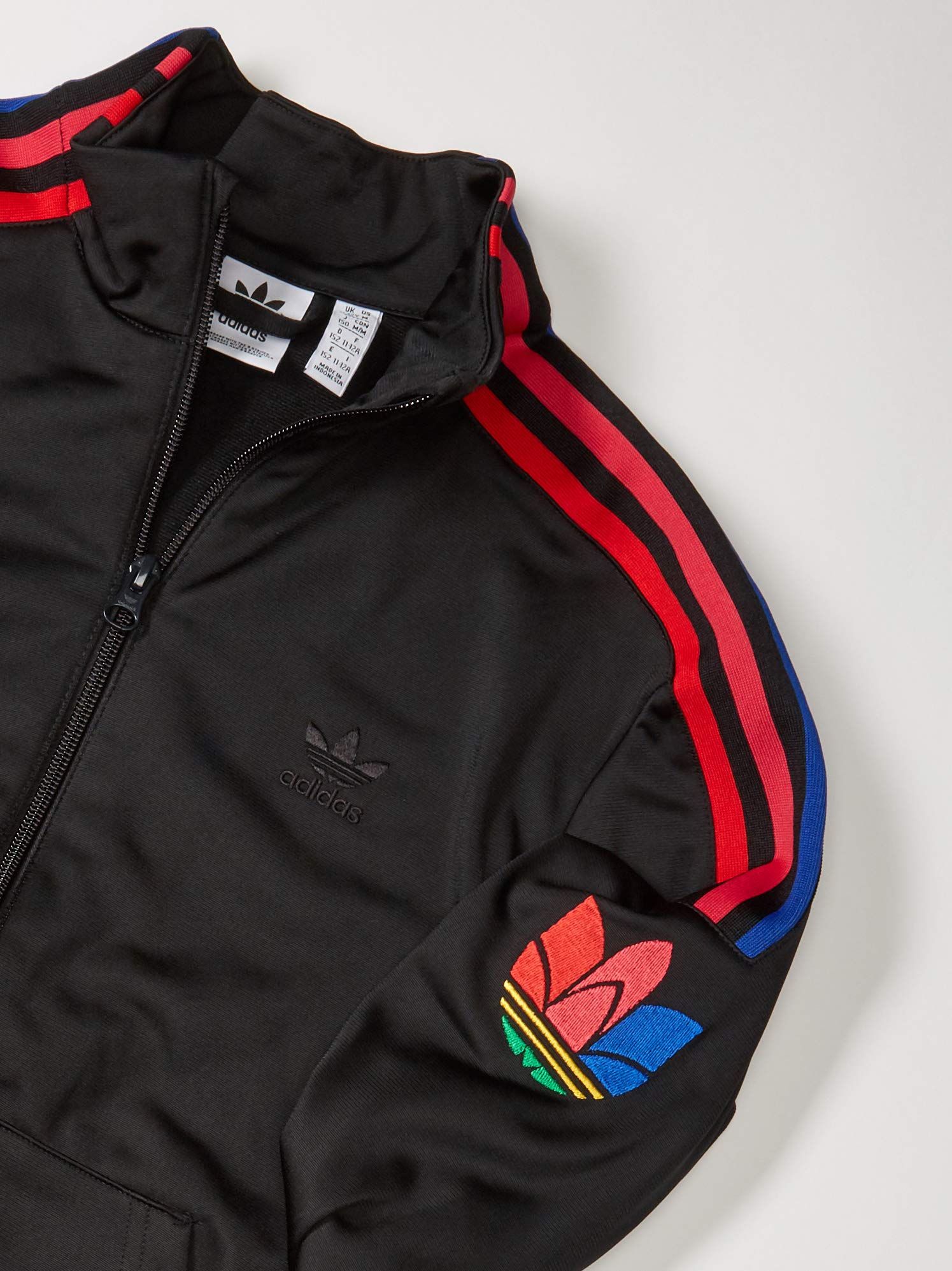 adidas Originals unisex-youth 3D Track Top Black/Multicolor Small