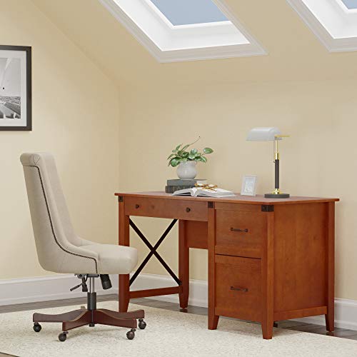 Amazon Brand β Ravenna Home Solid Pine Writing Desk, 53.25"W, Antique Espresso