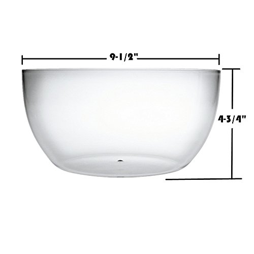 Qxbekmor Large Acrylic Salad Bowls and Serving Bowls, Great for Serving Salad, Popcorn, Chips, Dips, Condiments, Break-Resistant Set of 2, Clear 146 oz
