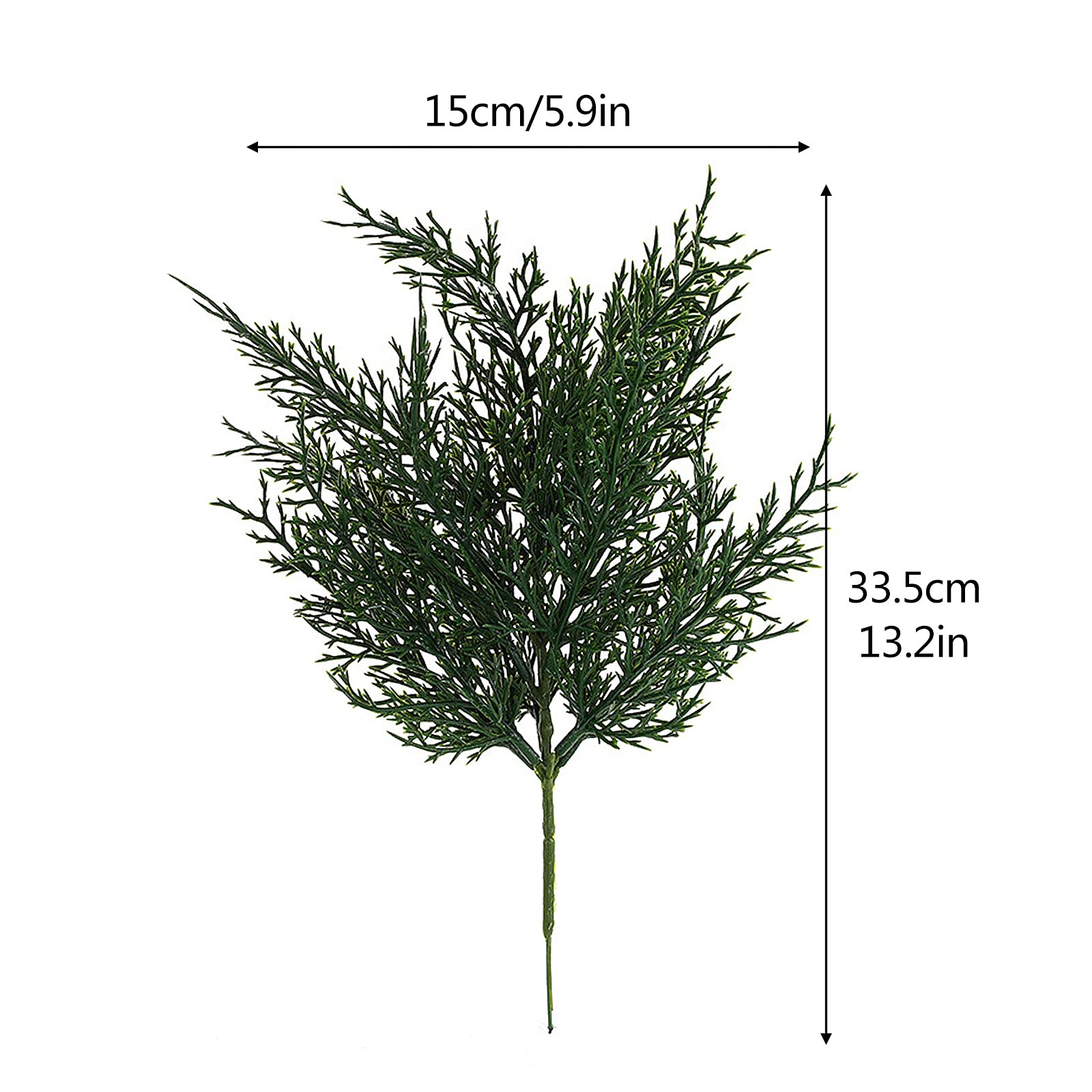HYLYING 10 PCS Artificial Pine Branches Faux Cedar Sprigs with Pinecones Branch Fake Greenery Pine Picks for Christmas Holiday Winter Home Garden Decor, A5