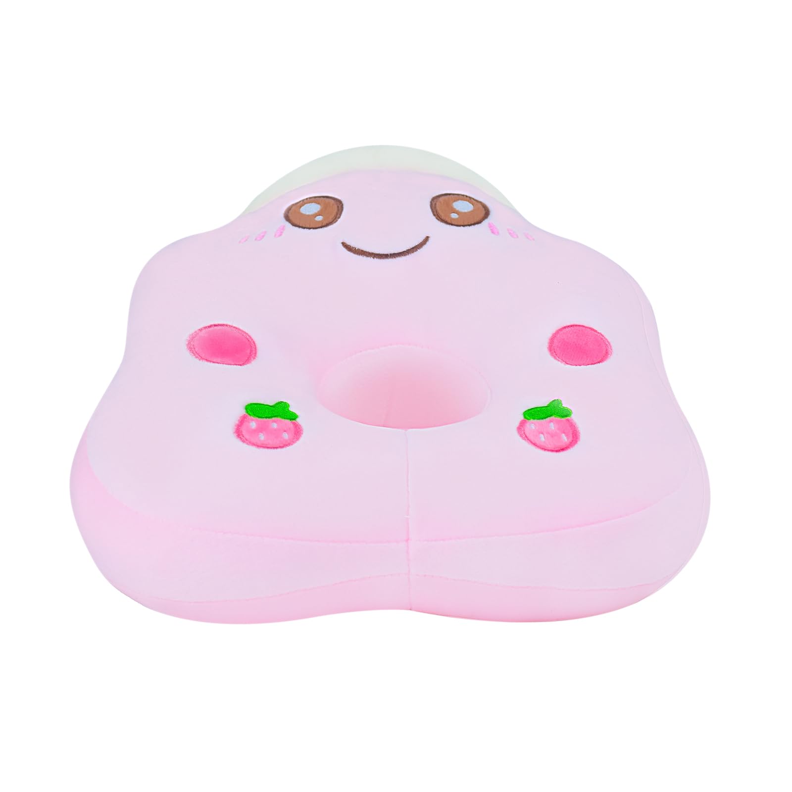 Boba Milk Tea Plushie Stuffed Toy Cute Soft Strawberry Bubble Tea Plushie Pillow Kawaii Hugging Present for Kids (Pink)