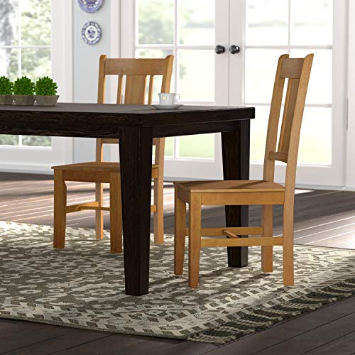Amazon Brand – Ravenna Home Classic-Style Solid Pine Dining Chair, 40"H, Honey Pine Finish, Set of 2