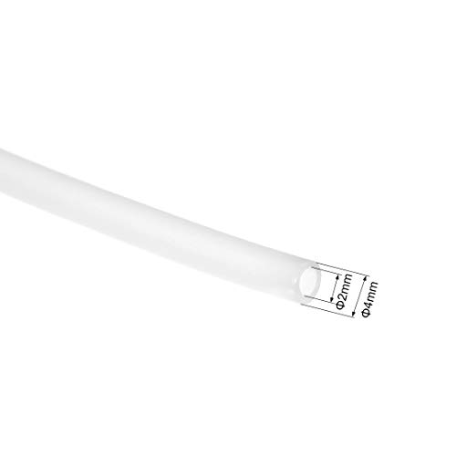 uxcell PTFE Tube 26Ft - ID 2mm x OD 4mm Fit Filament 1.75 for 3D Printer White