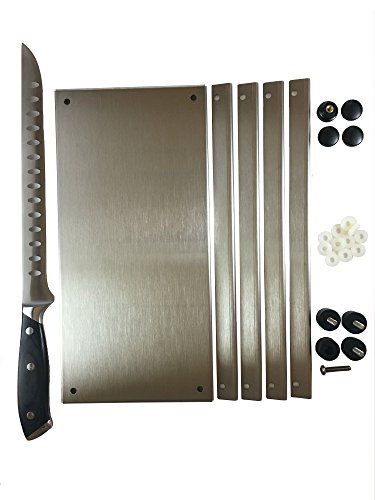 shop-ezy Meat slicer Stainless Steel Jerky Maker Cutting Board With 10-Inch Professional Slicing and Carving Knife