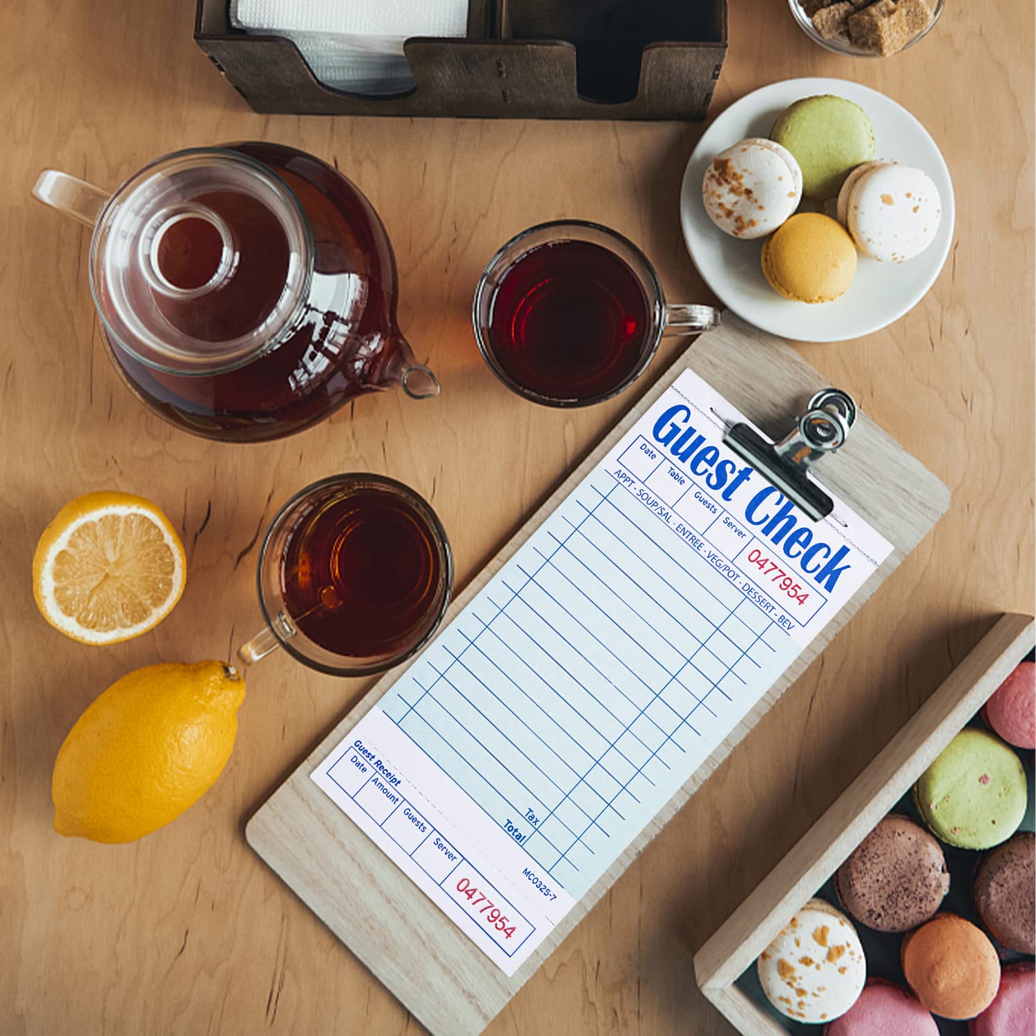 Batrical Guest Checks Server Note Pads 300 Sheets Waitress Notepad for Restaurants (6 Books) 3.5" x 6.75" Per Ticket Book