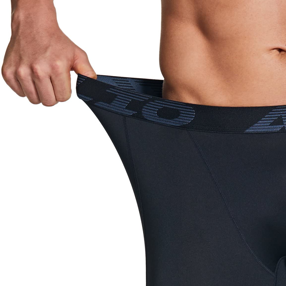 ATHLIO Men's Compression Pants Running Tights Workout Leggings, Cool Dry Technical Sports Baselayer, Active 2pack Pants Black/Black, Medium