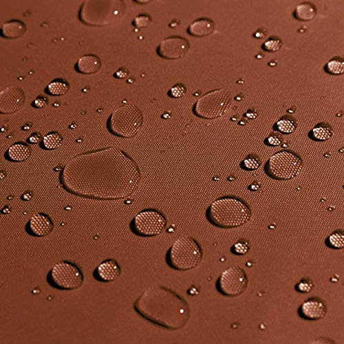 ColourTree 100% Blockage Waterproof 9.5' x 9.5' Sun Shade Sail Canopy Square Brown - Commercial Standard Heavy Duty - 220 GSM - 3 Years Warranty
