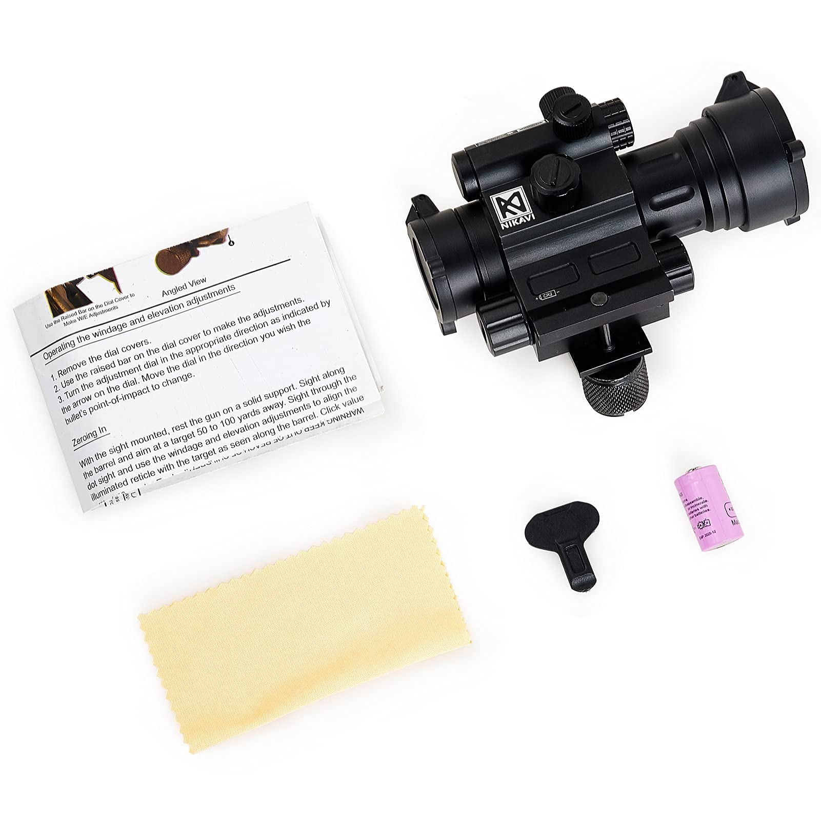 Airsoft Rifle Scope Tactical Compact, Red/Green DOT Sight, Scope with Integrated Green Laser for Rifles, with Picatinny Cantilever PEPR Mount, Side Red Green Dot and Green Aiming Laser Sight