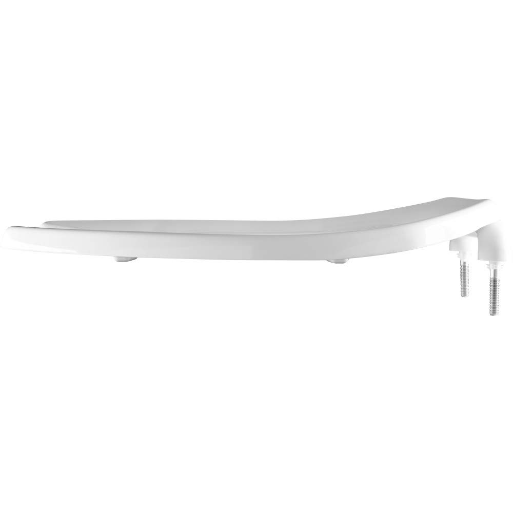 BEMIS 2155CT 000 Commercial Heavy Duty Open Front Toilet Seat without Cover that will never loosen & Reduce Call-backs, ELONGATED, Plastic, White