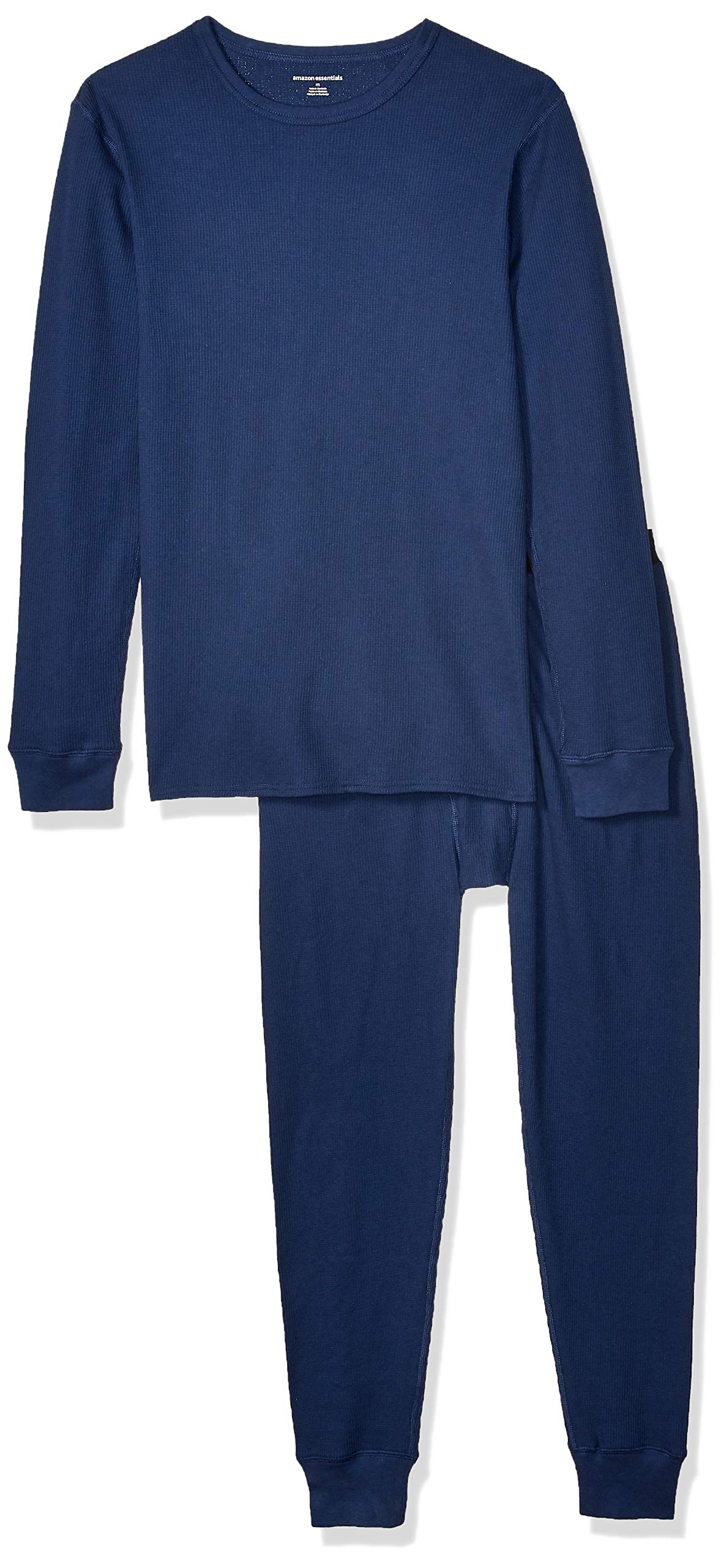 Amazon Essentials Men's Thermal Long Underwear Set, Pack of 2, Navy, Large