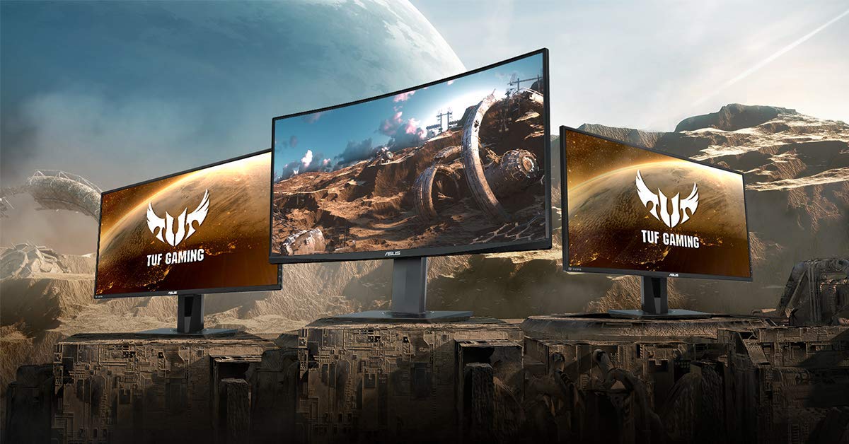 Asus TUF Gaming VG32VQ 32β Curved Gaming Monitor FreeSync HDR Elmb Sync 1440P 144Hz 1ms Eye Care with DP HDMI (Renewed)