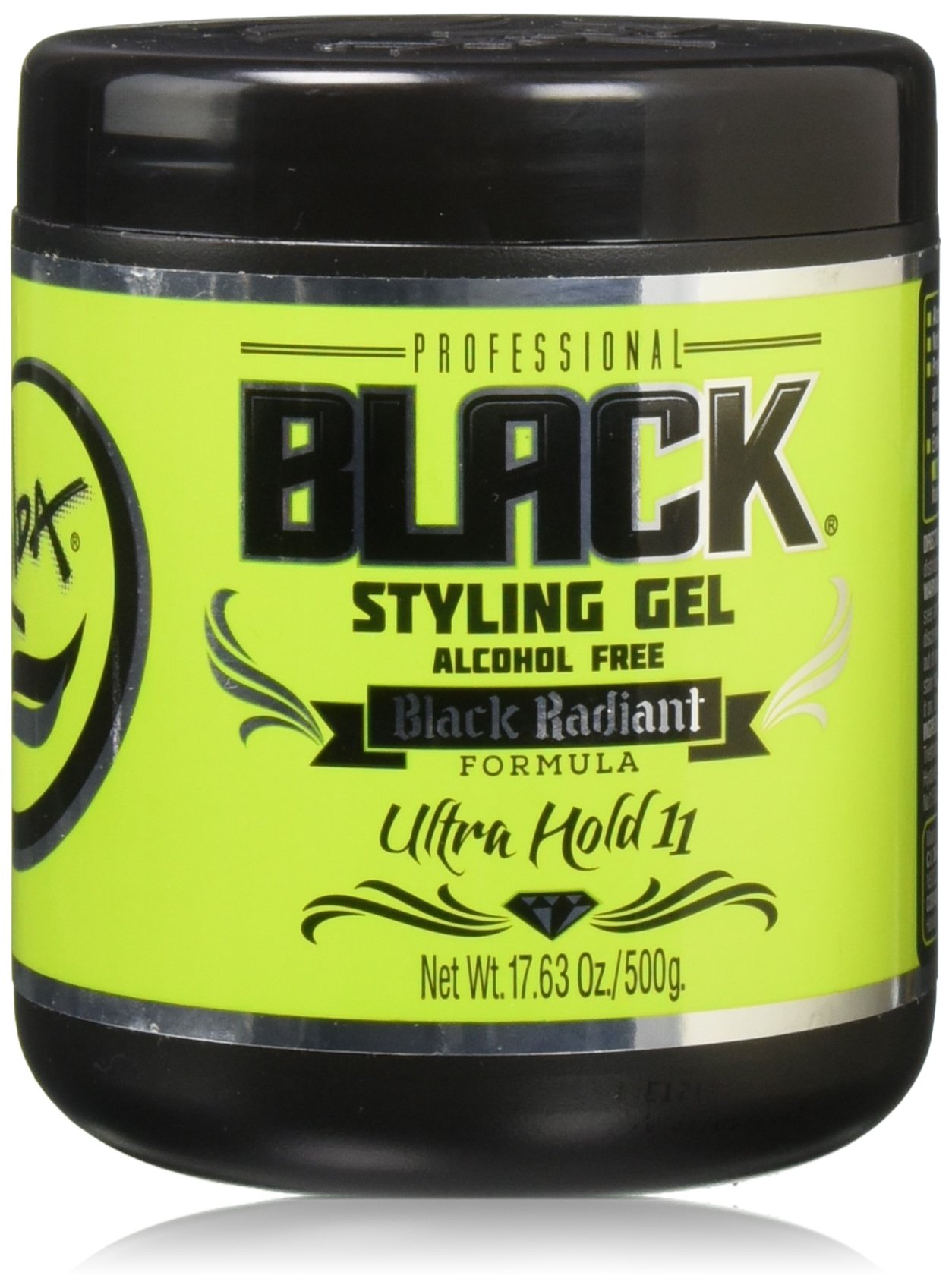 Rolda Black Styling Hair Gel - Medium To Strong Hold With Medium Shine For a Wet Slicked Back Look With All Day Hold - Activated Black Charcoal Covers Grey Hair Instantly 17.6oz