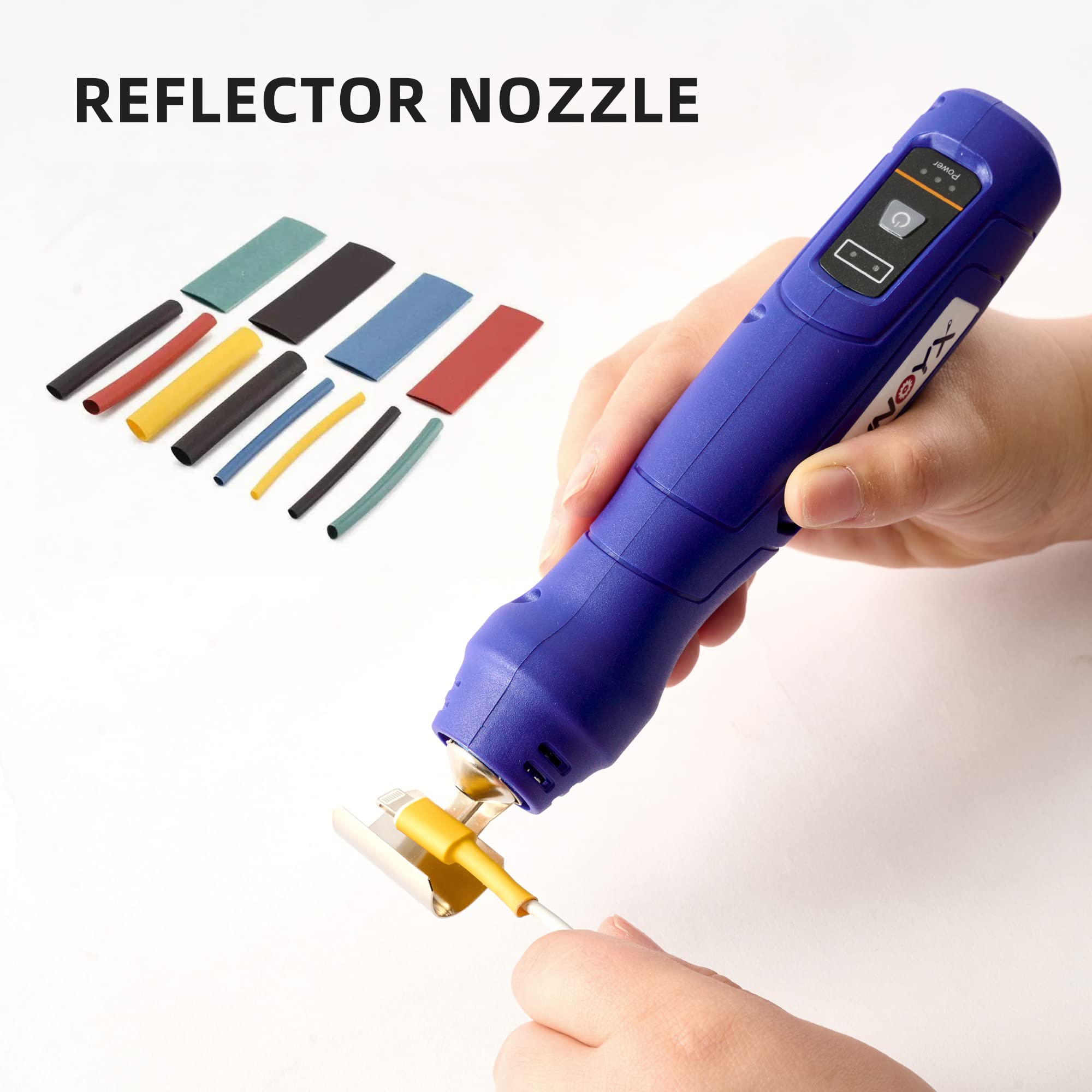 Cordless Heat Gun for Crafts,600℉Fast Heating,Rechargeable Mini Hot Air Gun for Shrink Wrapping,Epoxy Resin,Vinyl Wrap,Electronics,Candle Making,Embossing,Phone Repair,DIY