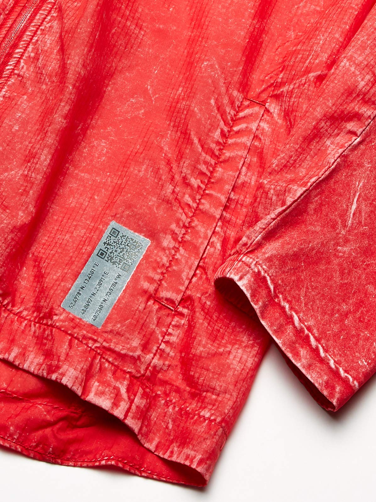adidas Men's Own The Run Hooded Wind Jacket, Scarlet, Large