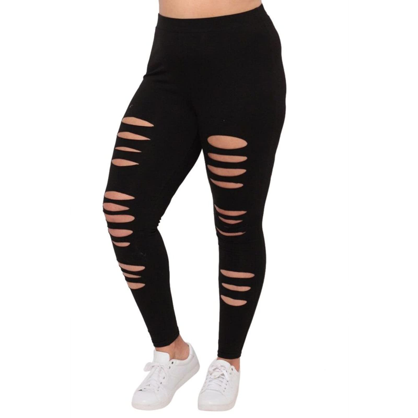 Angxiwan Leggings for Women Butt Lifting High Waisted Tummy Control Workout Leggings Plus Size Cut Out Athletic Yoga Pants Black