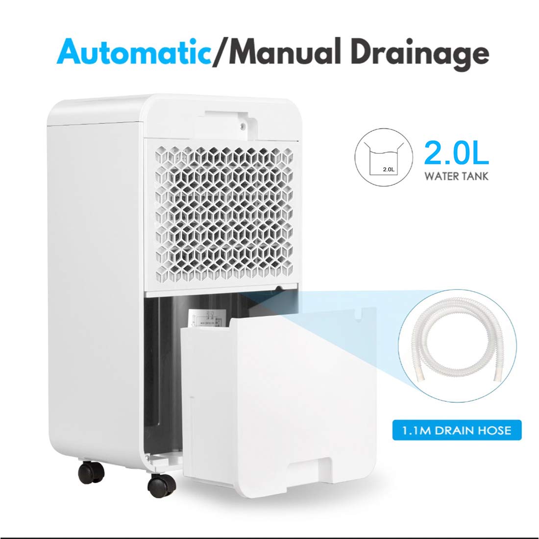 Amhyker 30pint Dehumidifiers for Home Basements, Bedroom, Kitchen, Bathroom,4 Gallons/Day Intelligent Humidity Control for Space Up to 1000 Sq Ft
