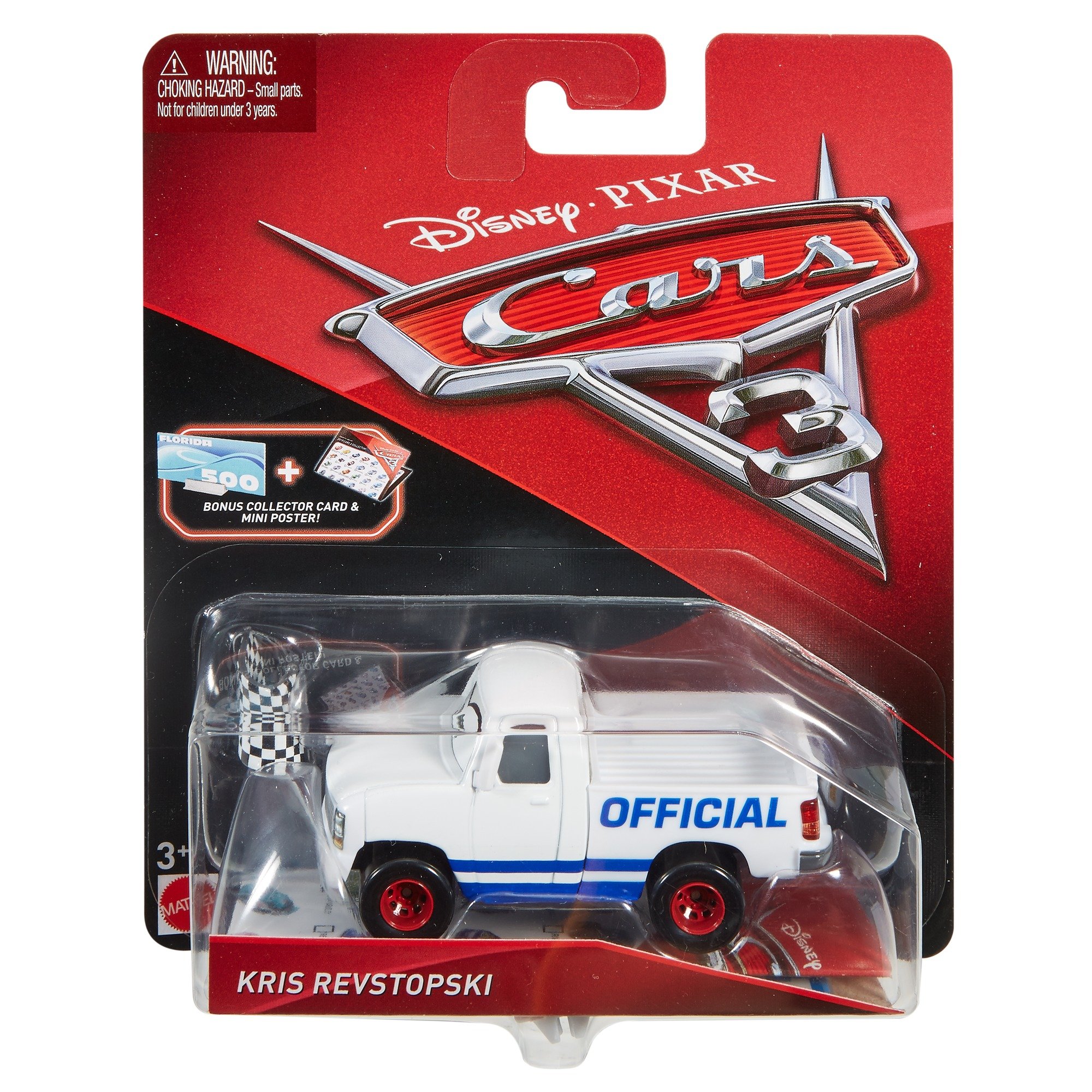 Disney Car Toys 3 Pickup Truck w/ Flag Die-cast Vehicle
