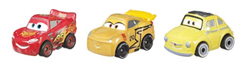 Disney Car Toys Mini Racers Vehicles, 3 Pack - McQueen, Luigi, Cruz Storm Exclusive