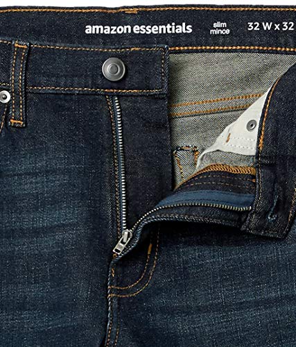 Amazon Essentials Men's Slim-Fit Jeans, Dark Indigo, 36W x 28L