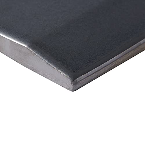 Ardor Edge Black 5.11 in. x 5.11 in. Metallic Porcelain Wall Tile (4.12 Sq. Ft. / Case)