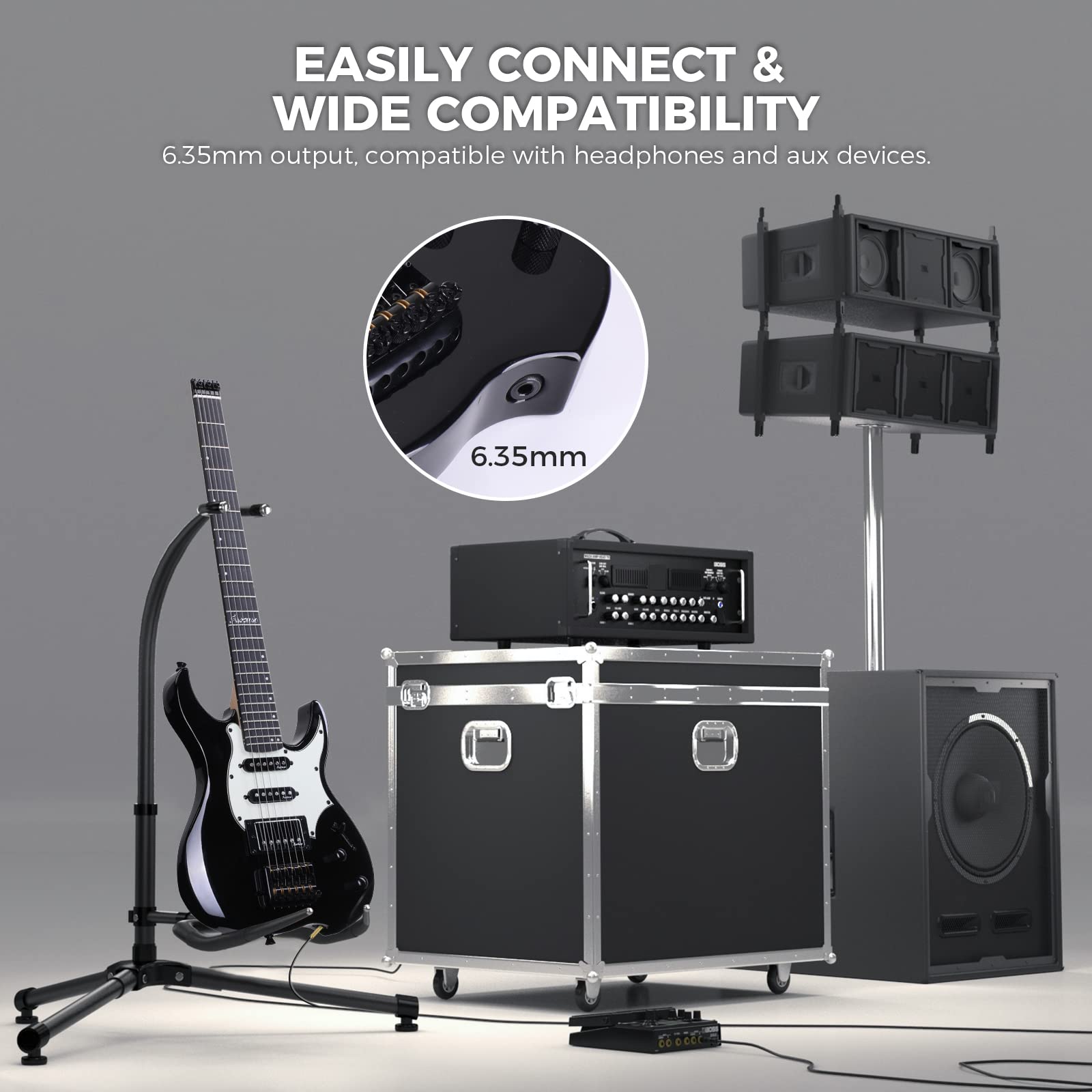 Asmuse Headless Electric Guitar, Full Size Beginner Electric Guitar Kit, HH Pickup Solid Body Electric Guitar, Guitar Starter Set with Gig Bag and Accessories