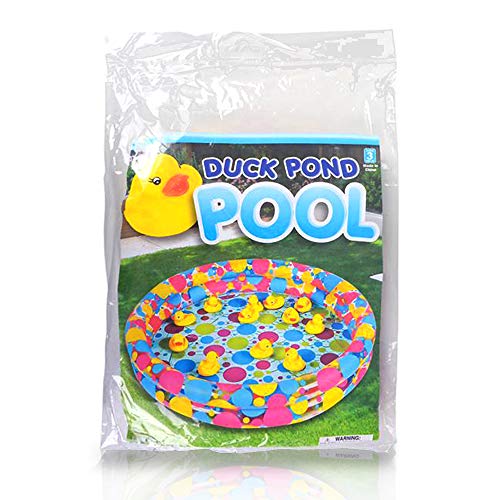 ArtCreativity Duck Pond Pool Inflate, 3ft x 6 Inch Inflatable Pool for Carnival Games, Ducks Memory Matching Games, and Outdoor Water Activities, Durable Carnival Party Supplies (Ducks not Included)