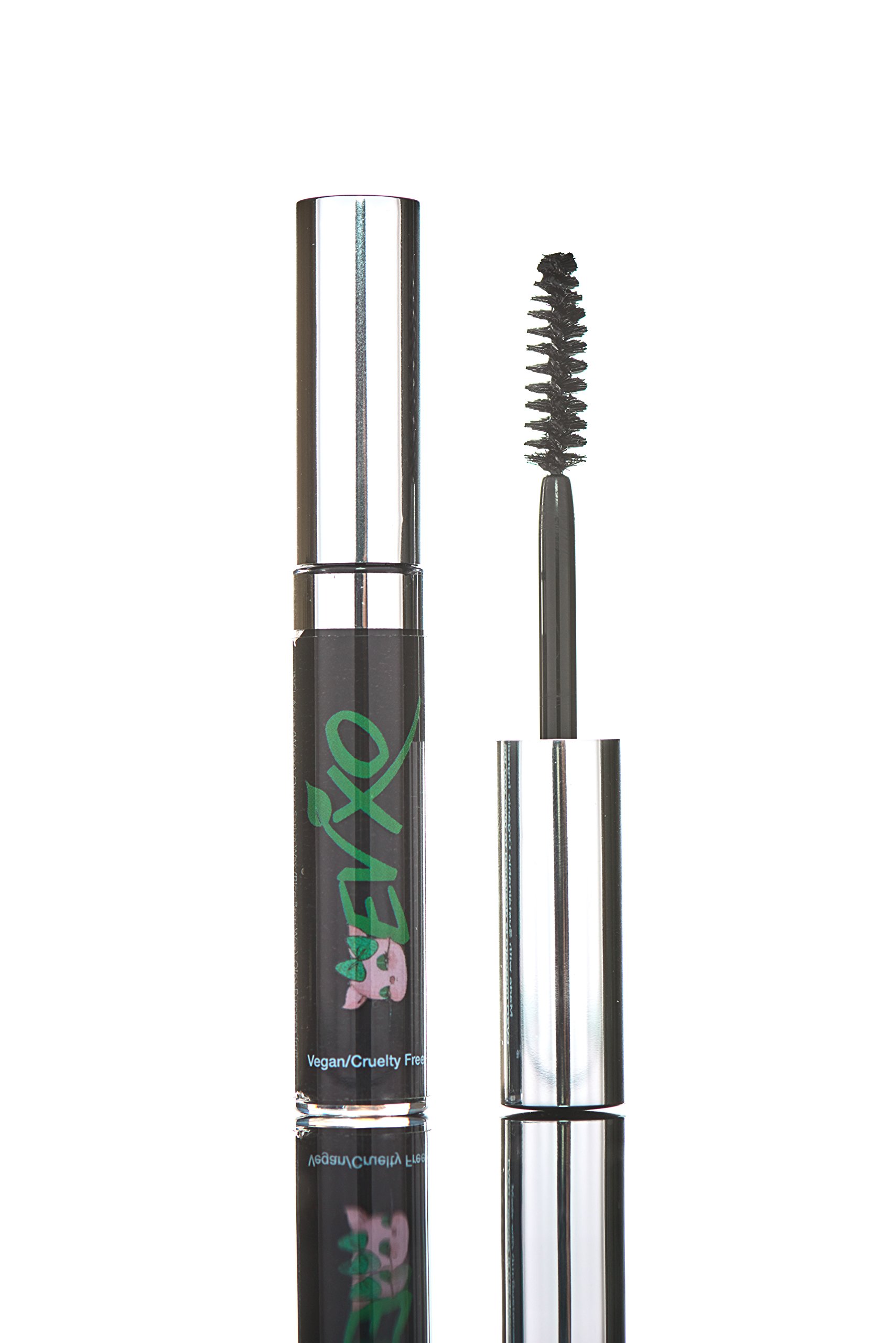 Mineral Mascara by EVXO - All Natural, Organic Ingredients, Hypoallergenic, Vegan, Cruelty Free, Gluten Free (Black)