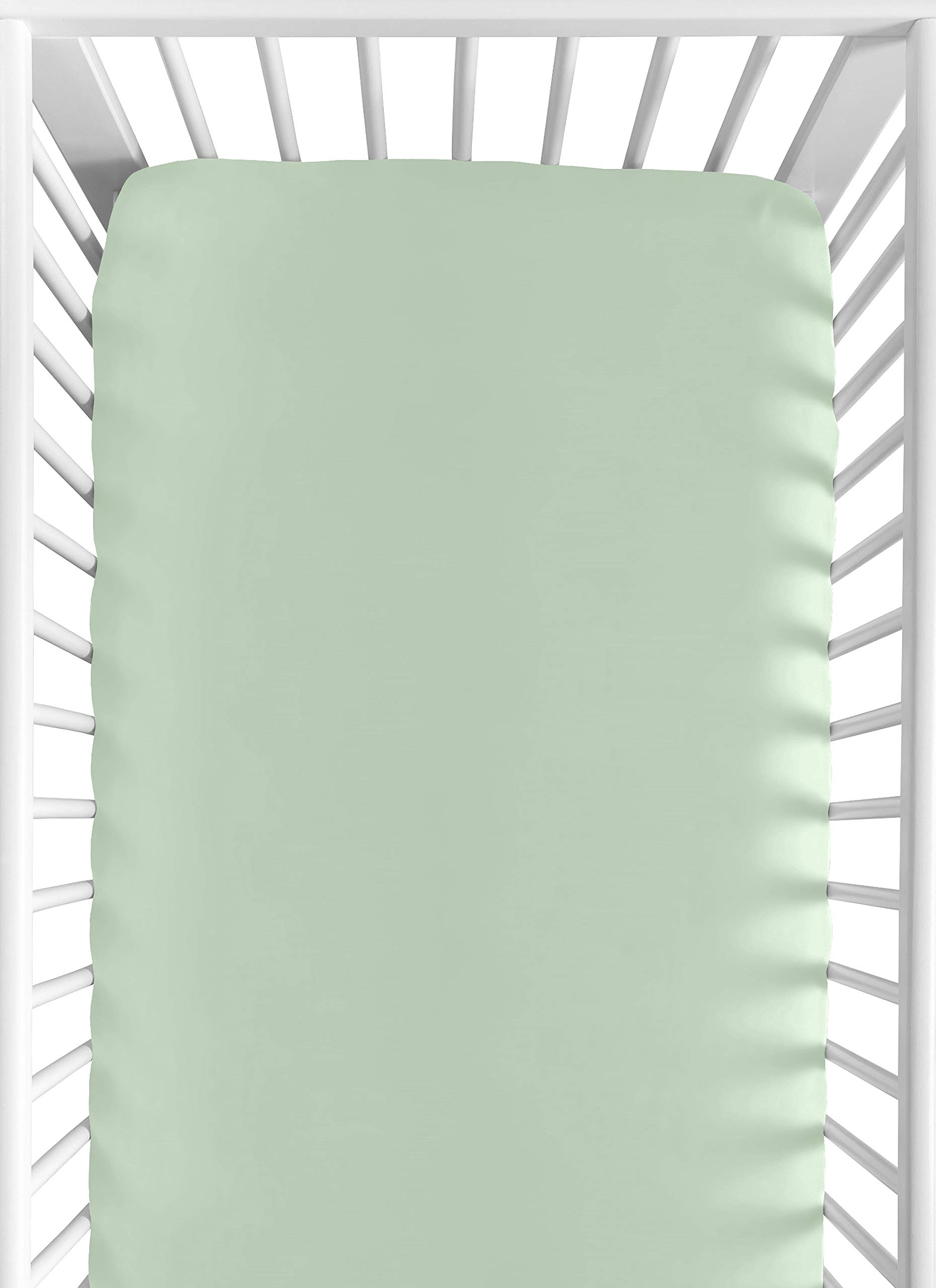 Sweet Jojo Designs Fitted Crib Sheet for Navy Blue, Mint and Grey Woodsy Boys Baby/Toddler Bedding Set Collection - Mint