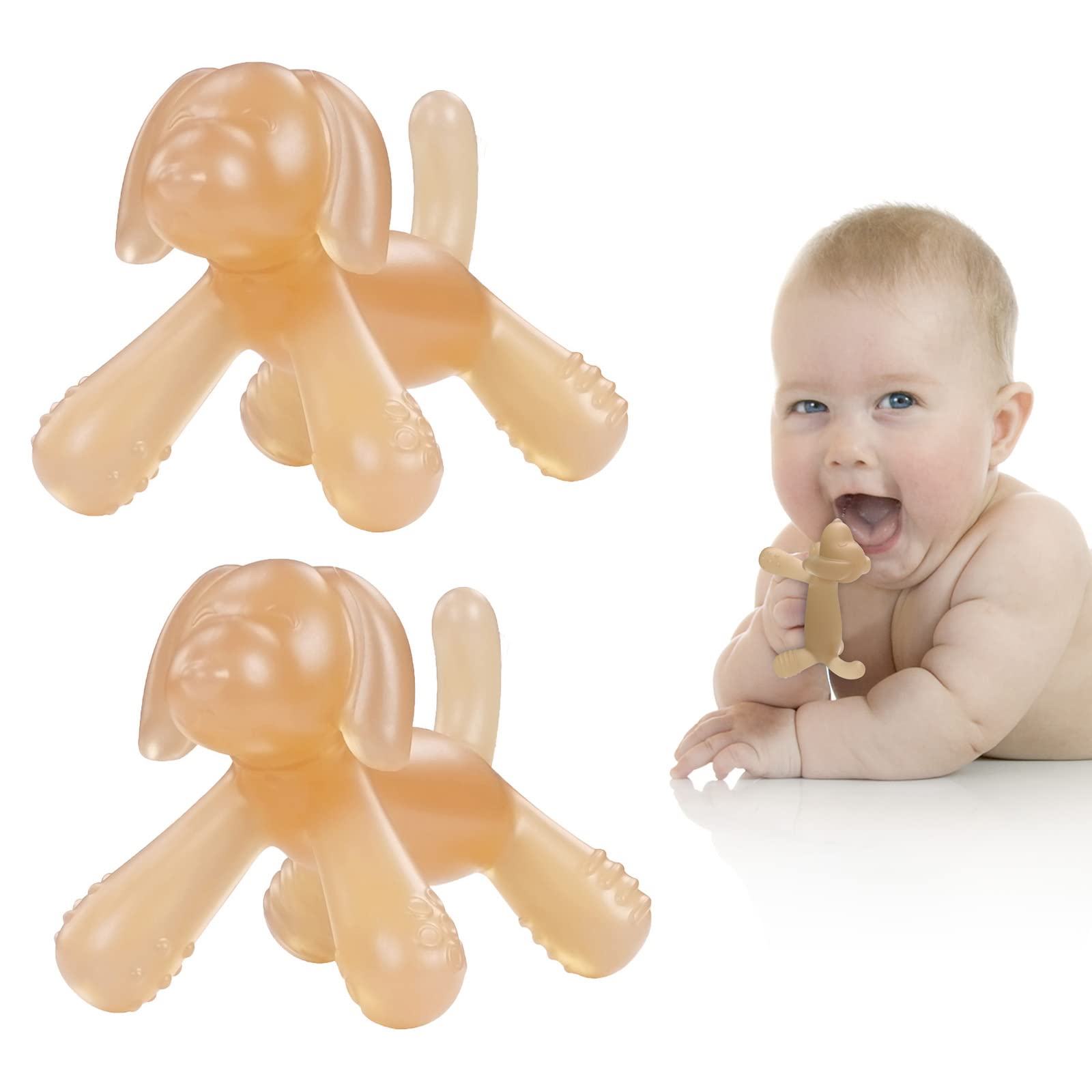 Baby Teething Toys, DDMY Manhattan Rattle Toys 0-6 Months Infants, Chew for Sucking Needs, Silicone Sensory Pacifiers Baby, Teether Toy 6 to 12 Gift