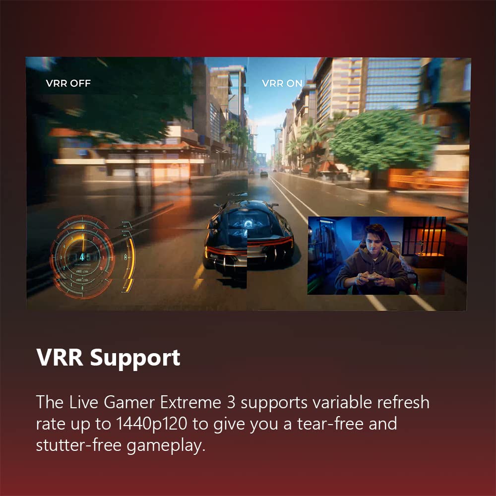AVerMedia HDMI Capture Card - Gaming, Video Streaming, 4K Capture Card for PS5, Xbox Series X/S, Xbox One, PS4, Nintendo Switch, Windows 11 / Mac Os12, HDR & VRR Support - GC551G2 Live Gamer Extreme 3
