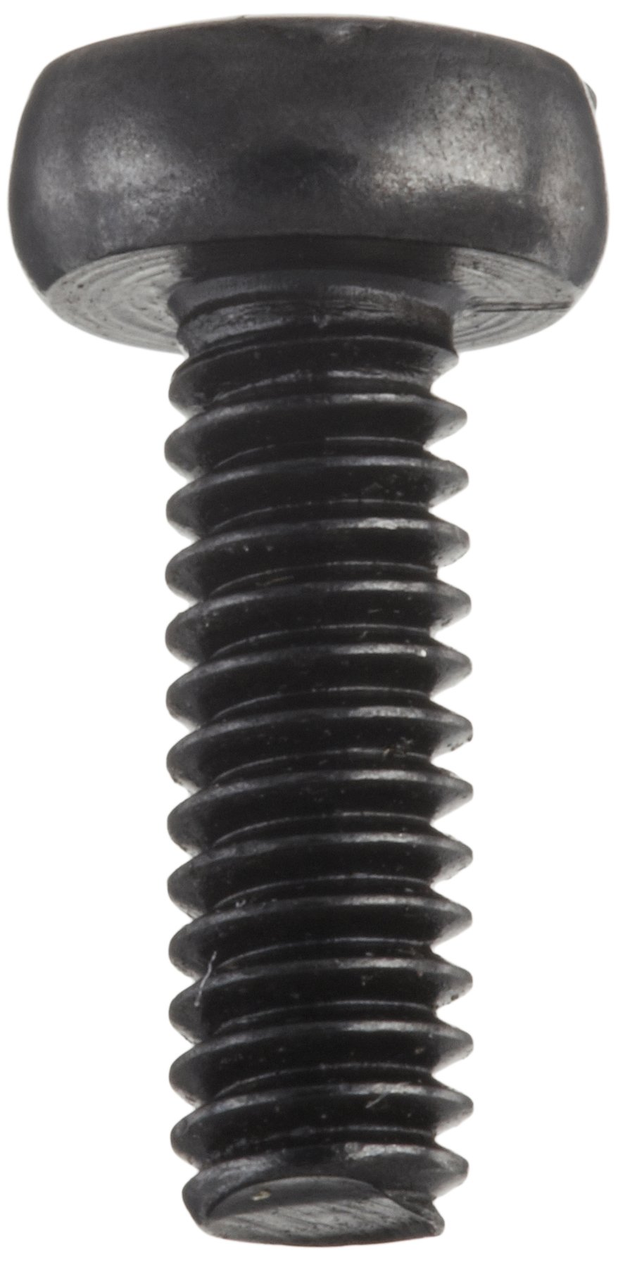 Small Parts M26D7985AB Steel Pan Head Machine Screw, Black Oxide Finish, Meets DIN 7985, #1 Phillips Drive, M2-0.4 Thread Size, 6 mm Length, Fully Threaded, Import (Pack of 100)