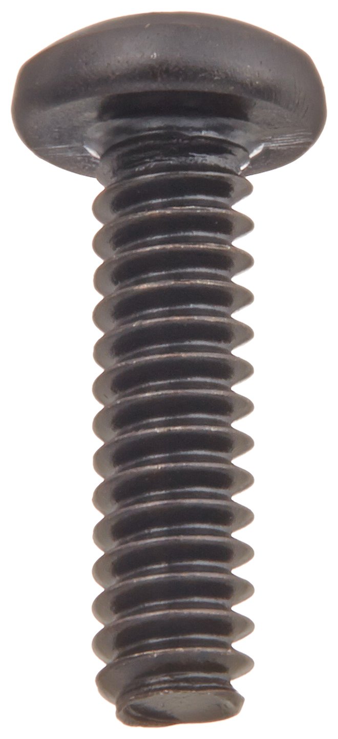 Small Parts Steel Pan Head Machine Screw, Black Oxide Finish, Meets ASME B18.6.3, #2 Phillips Drive, #6-32 Thread Size, 1/2" Length, Fully Threaded, Import (Pack of 100)