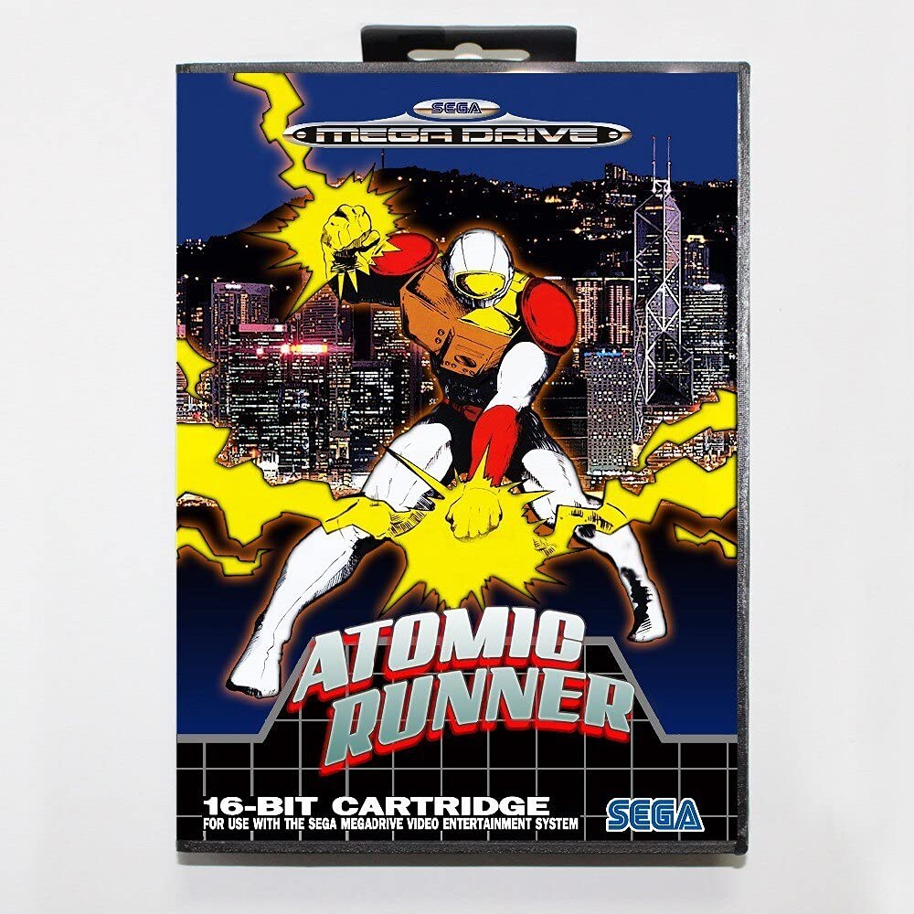 Atomic Runner Game Cartridge 16 Bit MD Game Card With Retail Box For Sega Mega Drive For Genesis (Black)