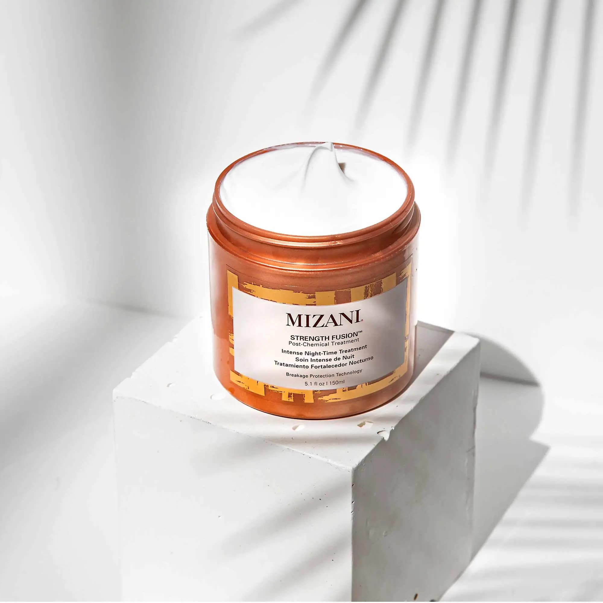 Mizani Strength Fusion Intense Night-Time Treatment | Deeply Nourishing Hair Mask | with Shea Butter | for Curly Hair | 5.1 Fl Oz