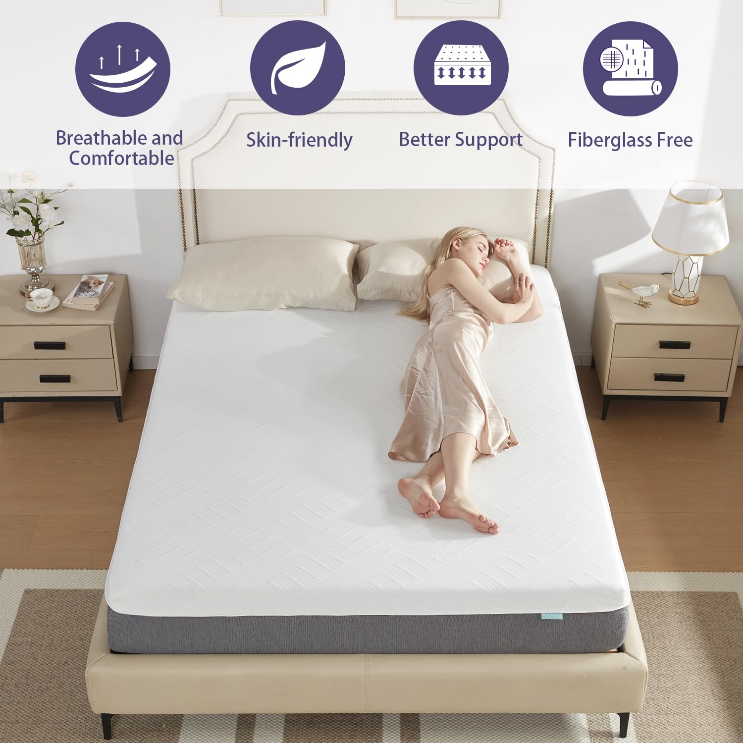 BDEUS Full Mattress, 10 inch Gel Memory Foam Full Size Mattress for Cool Sleep & Pressure Relief, Medium Firm Bed Mattresses, Bliss