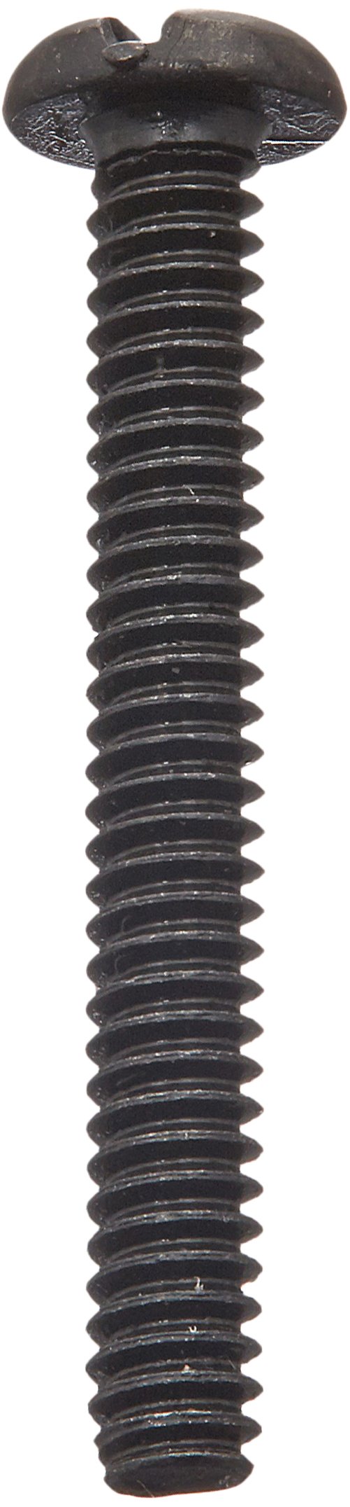 Small Parts Steel Pan Head Machine Screw, Black Oxide Finish, Meets ASME B18.6.3, Slotted Drive, #4-40 Thread Size, 7/8" Length, Fully Threaded, Imported (Pack of 100)