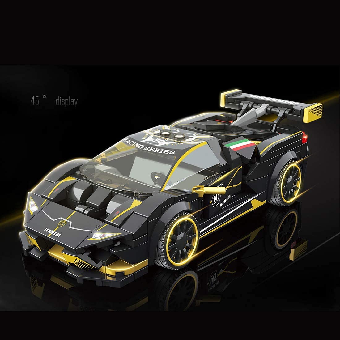 Auspcers Technic Racing Car Building Model Kit, 360 Pieces Speed Champions Racing Car Model Kit, Sports Car Building Set Assembling Educational Toys Compatible with Lego Technic