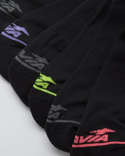 Avia Women's Low Cut Socks - 12 Pack Cushioned Athletic Ankle Socks for Women - Women's Moisture Wicking Sports Socks (4-9), Size 4-9, Black