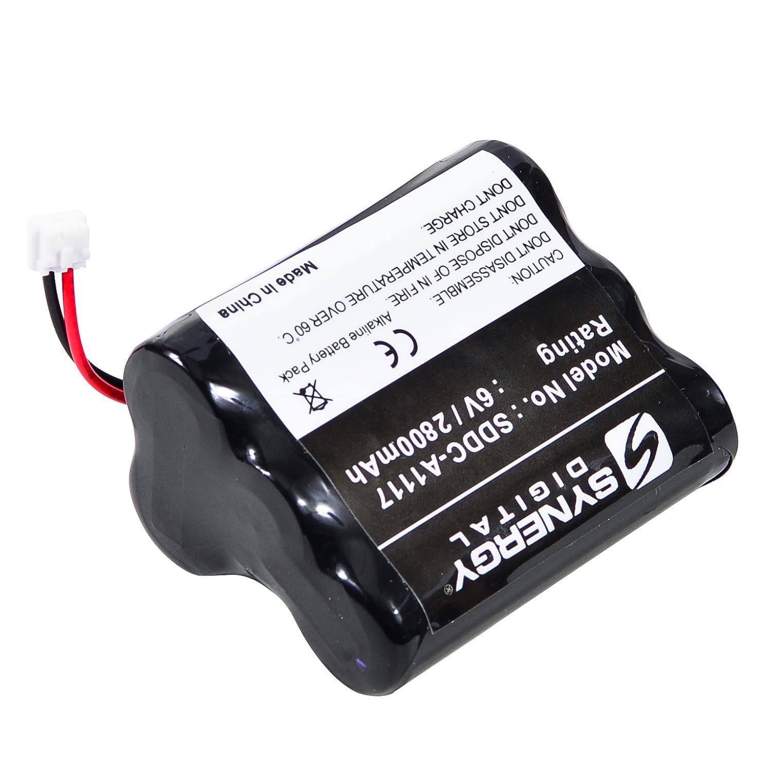 Synergy Digital Door Lock Batteries, Compatible with Saflok A28310 Door Lock, (Alkaline, 6V, 2800 mAh), Combo-Pack Includes: 5 x SDDC-A1117 Batteries