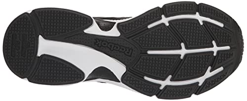 Amazon Essentials by Reebok Women's All Day Comfort Slip-Resistant Alloy-Toe Safety Athletic Work Shoe, Black/Gold/White, 8.5
