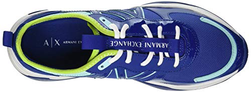 Armani Exchange Women's CHER CHUNKY SNEAKER, Bluette Acqua, 4