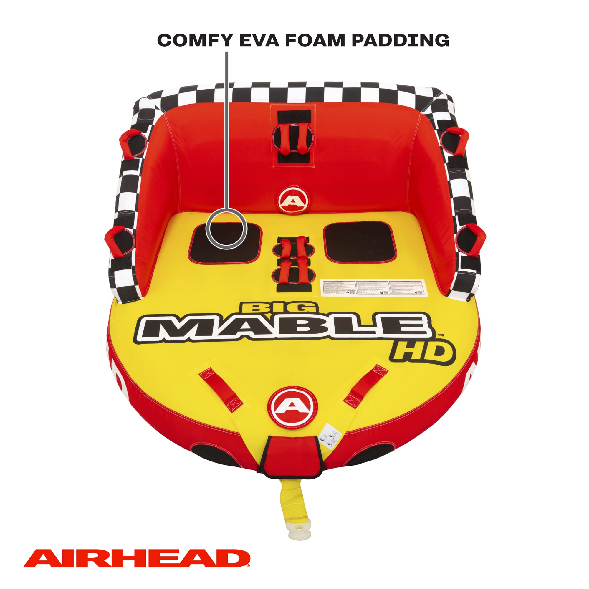 Airhead Great Big Mable HD | 1-4 Rider Towable Tube for Boating
