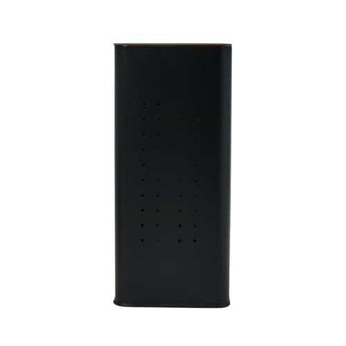 Household Essentials Black Steel Laundry Hamper with Lid, Matte