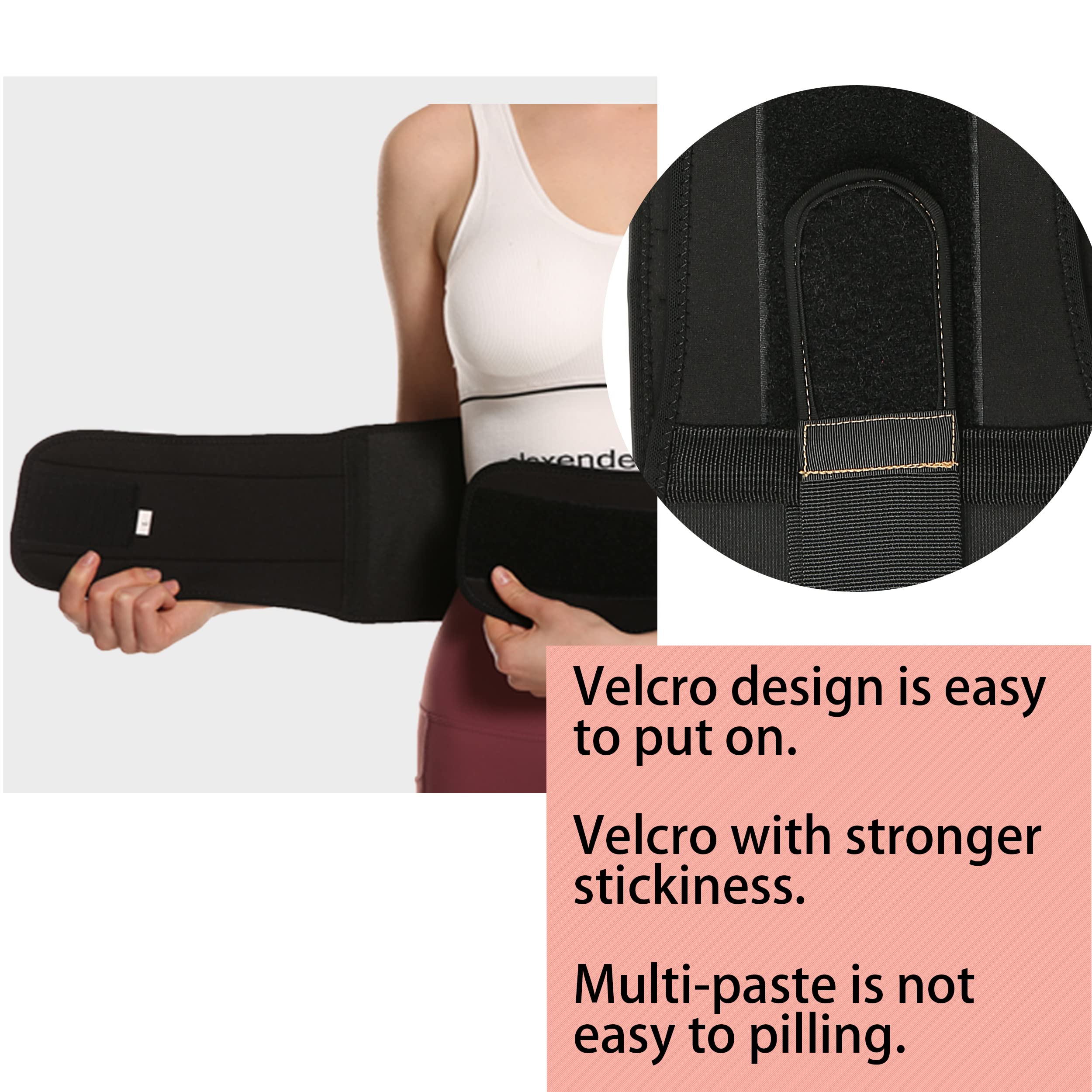 Back Brace Compression Lumbar Belt for Women Men to Support Lower Back, Widened Design to Relieve Back Pressure Pain and Protect Lumbar from Injury for Sports