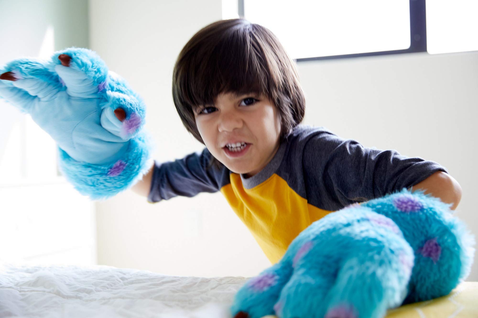 Disney and Pixar Monsters, Inc. Sulley Plush Claw Wearable Life Size Gloves Roleplay Toy For Kids 3 Yrs and Up
